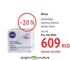 Nivea Essential krema za lice protiv bora, Nivea