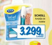 Scholl Velvet Smooth turpija za nokte, Scholl