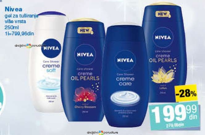 Nivea gel za tuširanje, 250ml, Nivea