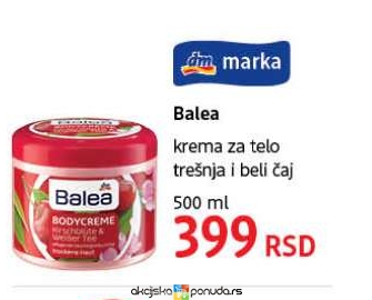 Balea krema za telo trešnja i beli čaj, 500ml, Balea