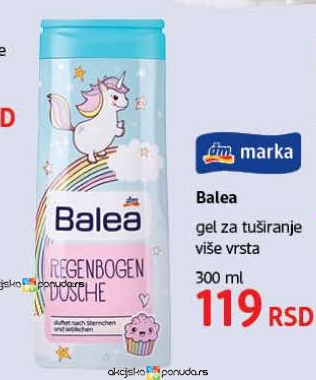 Gel za tuširanje balea, 300 ml, Balea