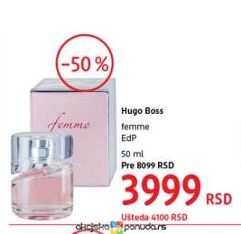 Hugo Boss, Femme woman EdP 50ml, Hugo Boss