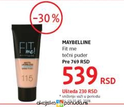 Maybelline tečni puder, Maybelline