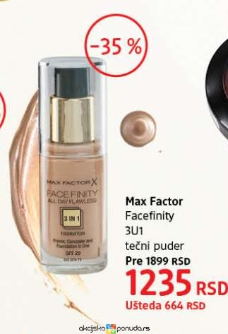 Max Factor tečni puder Facefinity, Max Factor