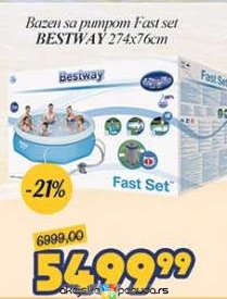 Bazen Fast set Bestway, 274x76cm, Bestway