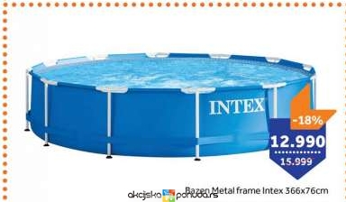 Bazen Intex Metal Frame, 366x76cm, Intex