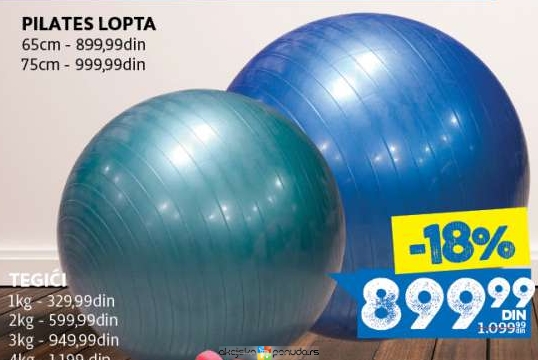 Lopta za pilates 65cm,