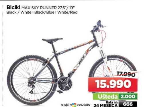 Bicikl MAX Sky Runner, Max