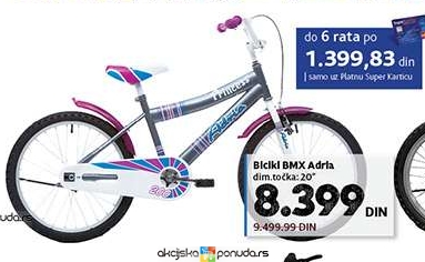 Dečiji bicikl BMX Adria, 20in, BMX