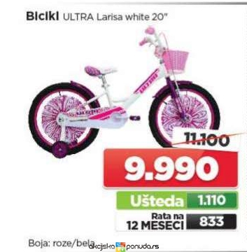 Ženski dečiji bicikl Ultra Larisa, 20in, Ultra