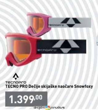 Dečije skijaške naočare Tecnopro Snowfoxy, Tecnopro