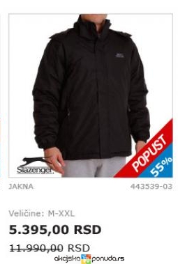 Slazenger muška skijaška jakna, Slazenger