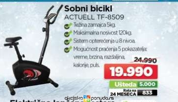 Sobni bicikl trenažer Actuell TF-8509, Actuell