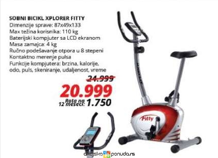 Sobni bicikl trenažer Xplorer Fitty, Xplorer