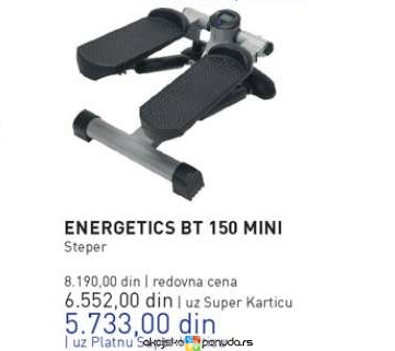 Steper BT 150 mini Energetics, Energetics