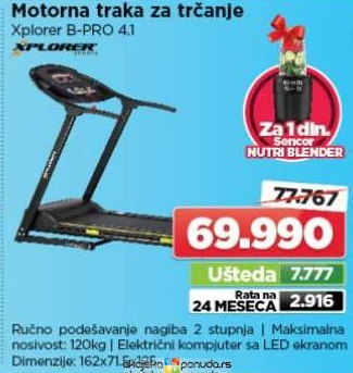 Motorna traka za trčanje Xplorer, B-Pro 4.1, Xplorer