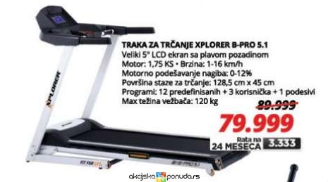 Traka za trčanje Xplorer B-PRO 5.1, Xplorer