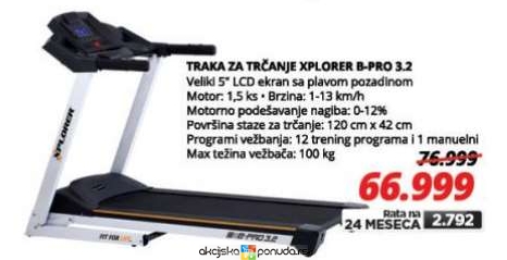 Traka za trčanje Xplorer B-PRO 3.2, Xplorer