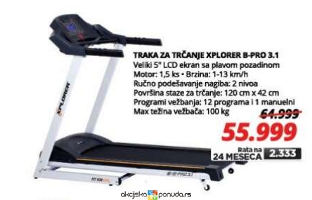 Traka za trčanje Xplorer B-PRO 3.1, Xplorer