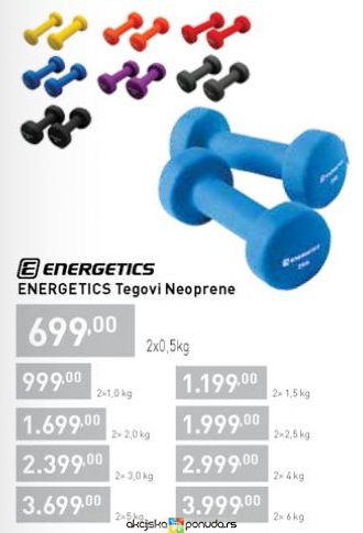 Energetics tegovi Neoprene 2x5 kg, Energetics