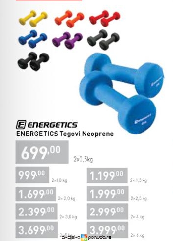 Tegovi Energetics Neoprene 2x6 kg, Energetics