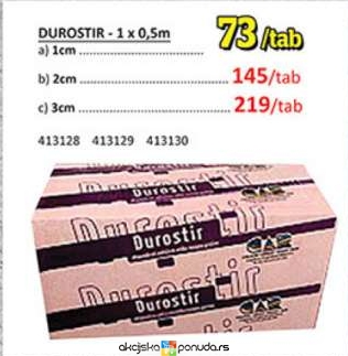 Durostir ploče / tabla 1x0,5m, 1cm, Građevina