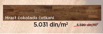 Laminat Terketta Salsa, hrast čokolada četkani, 1m2, Galerija Podova