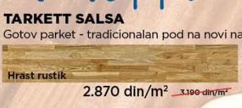 Laminat Terketta Salsa, hrast rustik, 1m2, Galerija Podova