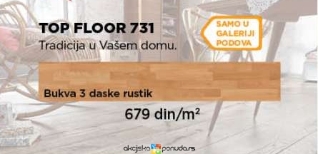 Laminat Top Floor 731, 1m2, Galerija Podova