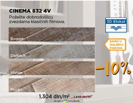 Laminat Cinema 832 4V, 1m2, Galerija Podova