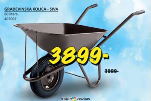 Građevinska kolica 80l,