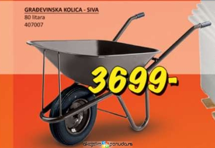 Građevinska kolica, 80l,