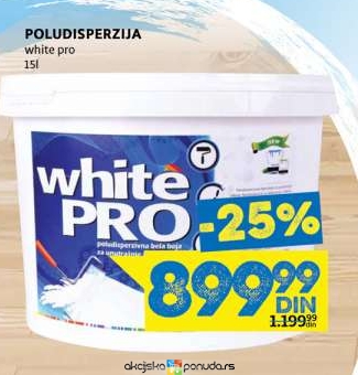 Poludisperzija White Pro, 15l, Građevina