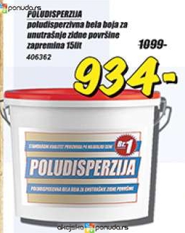 Poludisperzija bela 15l,