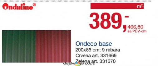 Ondeco base Onduline, Onduline