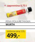 Pena poliuretanska Wurth zapremine 0,75 l, Wurth