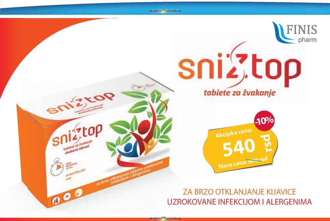 Sinztop tablete za žvakanje, Finis pharm