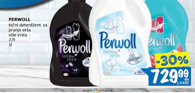 Perwoll tečni deterdžent, 3l, Perwoll