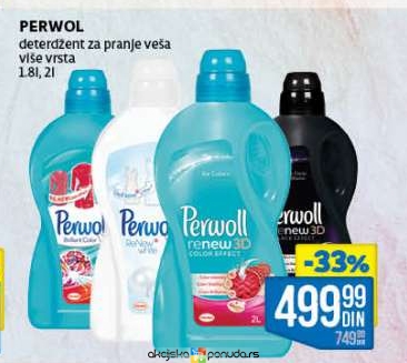 Perwoll tečni deterdžent, 1,8l, Perwoll