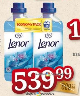 Lenor omekšivač za veš, 2x1,9l, Lenor