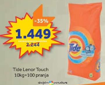 Tide deterdžent za veš, 10kg, Tide