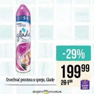 Glade osveživač prostora u spreju, Glade