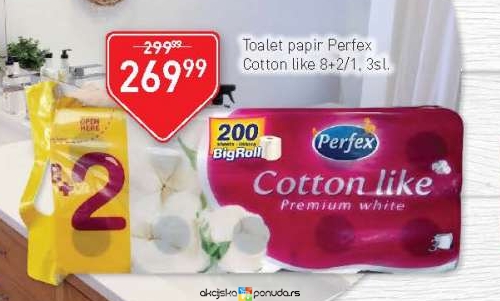 Perfex Cotton like toalet papir, 10/1, Perfex