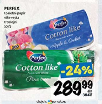 Perfex Cotton like toalet papir, 10/1, Perfex