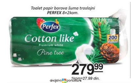 Perfex Cotton like toalet papir, 10/1, Perfex