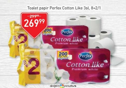 Perfex Cotton like toalet papir, 10/1, Perfex