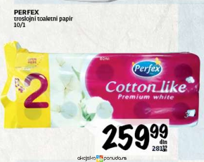 Perfex Cotton like toalet papir, 10/1, Perfex