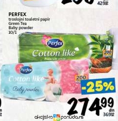 Perfex Cotton like toalet papir, 10/1, Perfex