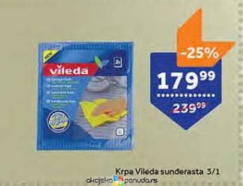 Vileda sunđerasta krpa, 3/1, Vileda