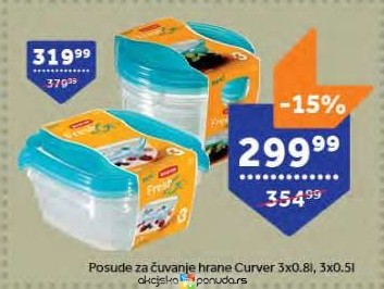 Set posuda za čuvanje hrane Curver, 3x0,8l, Curver